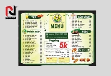 Thiết Kế In Ấn Menu Trọn Gói Nét Việt Plus