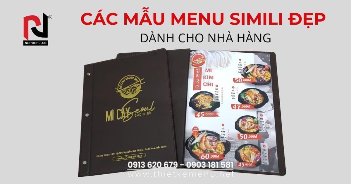 Mẫu menu - Thiết Kế Menu Nét Việt Plus